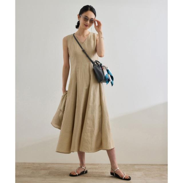 ロペ（ROPE’）/【洗える】ブライトリネン パッチワンピース