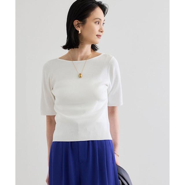 ロペ（ROPE’）/【洗える】テレコ5分袖ニットプルオーバー