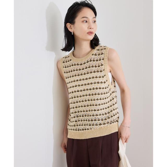 ロペ（ROPE’）/【COOHEM（コーヘン）】SUKASHI BORDER KNIT VEST【WEB・一部店舗限定】