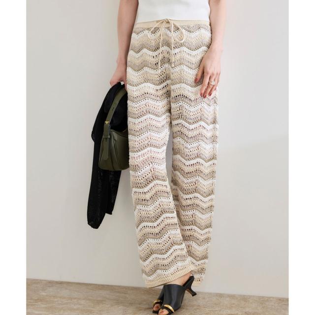 ロペ（ROPE’）/【COOHEM（コーヘン）】ZIGZAG SUKASHI KNIT PANTS【WEB・一部店舗限定