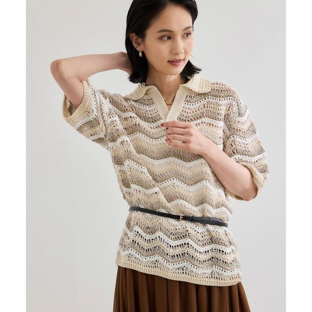 ロペ（ROPE’）/【COOHEM（コーヘン）】ZIGZAG SUKASHI KNIT PULLOVER【WEB・一部店
