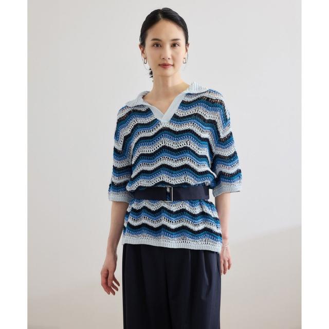 ロペ（ROPE'）/【COOHEM（コーヘン）】ZIGZAG SUKASHI KNIT PULLOVER