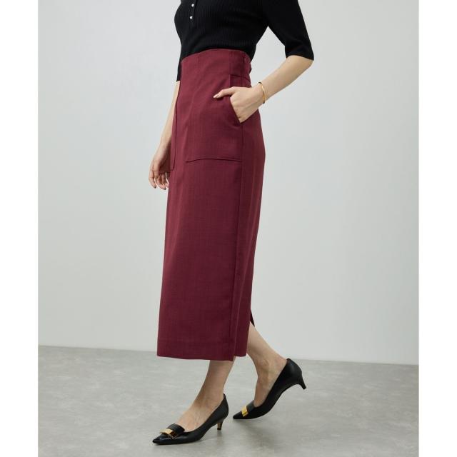 ロペ（ROPE’）/リネンライク ポケット付きタイトスカート/イージーケア