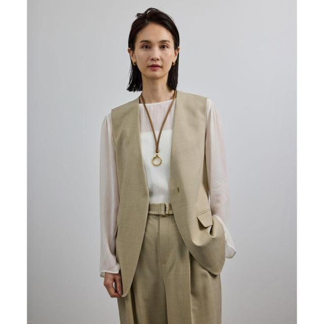 ロペ（ROPE’）/【洗える】ウール混ツイル ジレベスト/セットアップ対応【WEB・一部店舗限定】