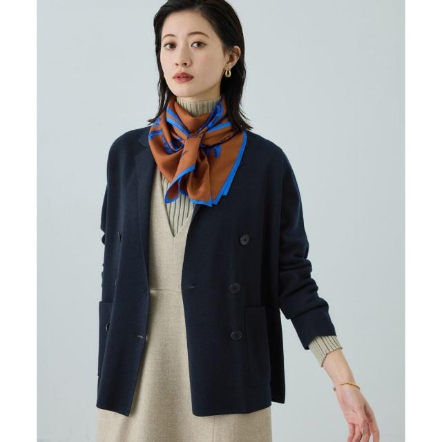 ロペ（ROPE’）/ミラノリブ ニットダブルジャケット/イージーケア