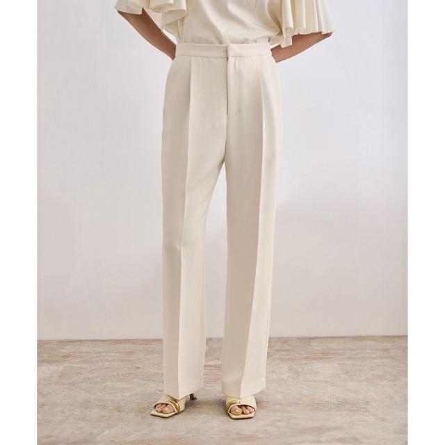 ロペ（ROPE’）/【洗える】バックサテンセミフレアパンツ【WEB・一部店舗限定】