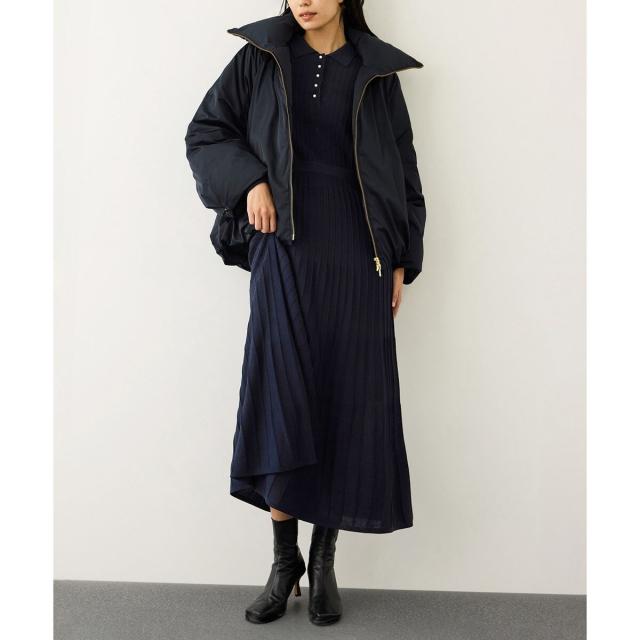 【NEW】ロペ（ROPE’）/パールボタンポロニットワンピース/イージーケア