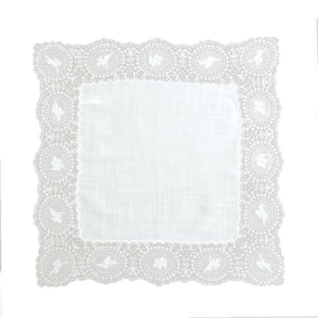 ブルーミング（BLOOMING）/【約41×41cm】ブライダル　レースハンカチ　天使