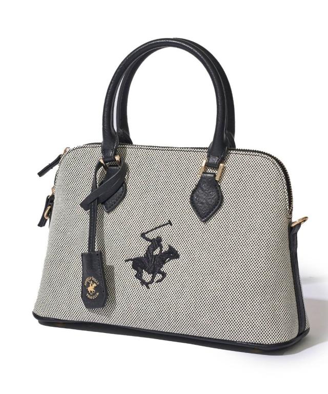 アドポーション（ADPOSION）/【Beverly Hills PoloClub】ポニーロゴ刺繍 エルガリー生地バッグ