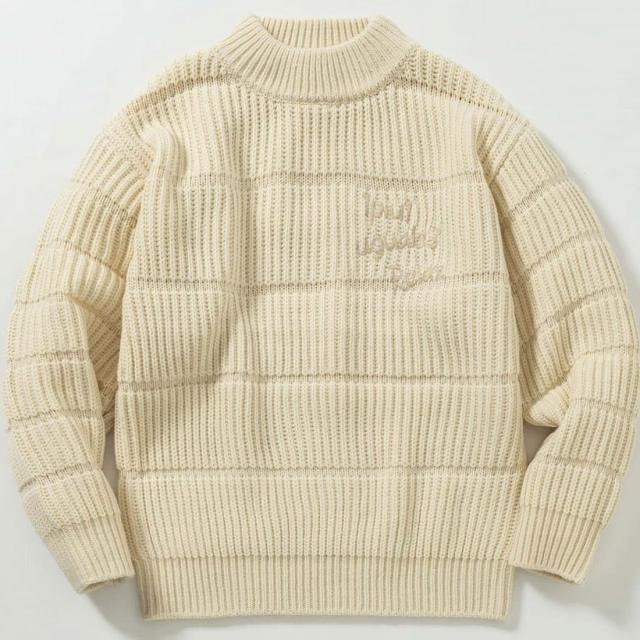 ウノピゥウノウグァーレトレ リラックス（1PIU1UGUALE3 RELAX）/ダウンライククルーネックニット【飯田将成着用】