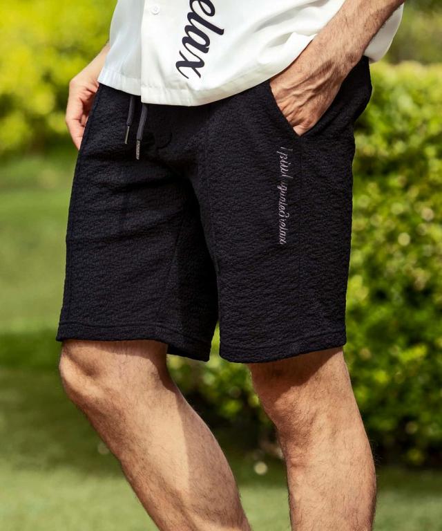 ウノピゥウノウグァーレトレ リラックス（1PIU1UGUALE3 RELAX）/1PIU1UGUALE3 RELAX クレープニットハーフスラックス