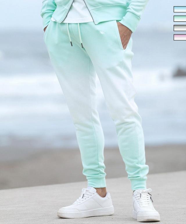 ウノピゥウノウグァーレトレ リラックス（1PIU1UGUALE3 RELAX）/1PIU1UGUALE3 RELAX グラデーションスウェットロングパンツ