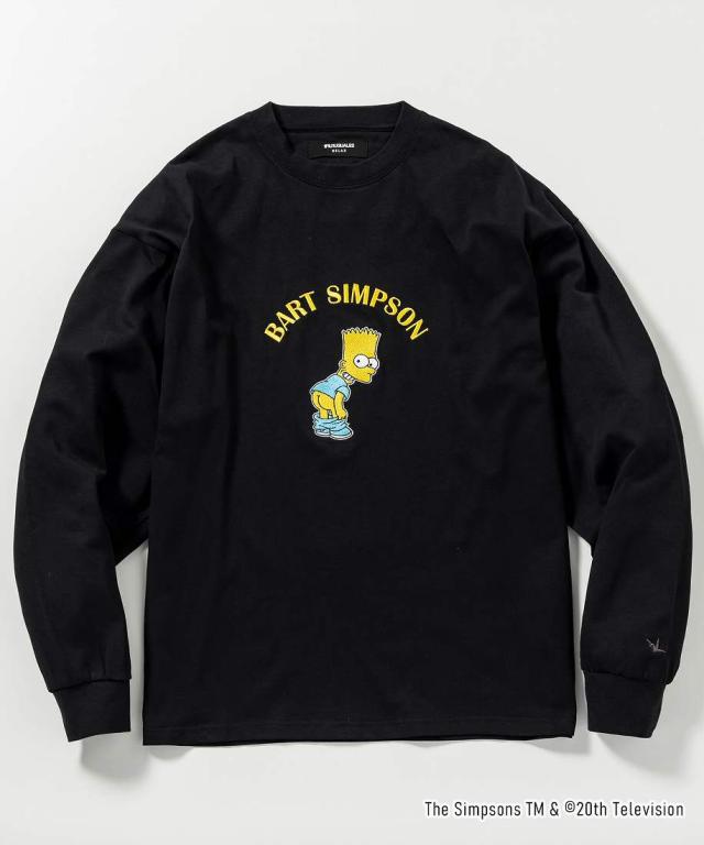ウノピゥウノウグァーレトレ リラックス（1PIU1UGUALE3 RELAX）/1PIU1UGUALE3 RELAX /The Simpsons/バートシンプソン/ロングTシャツ