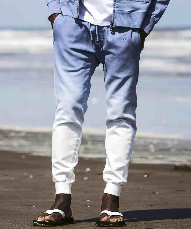 ウノピゥウノウグァーレトレ リラックス（1PIU1UGUALE3 RELAX）/1PIU1UGUALE3 RELAX グラデーションジョグパンツ