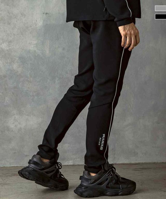 ウノピゥウノウグァーレトレ リラックス（1PIU1UGUALE3 RELAX）/1PIU1UGUALE3 RELAX パイピングスムースジョガーパンツ