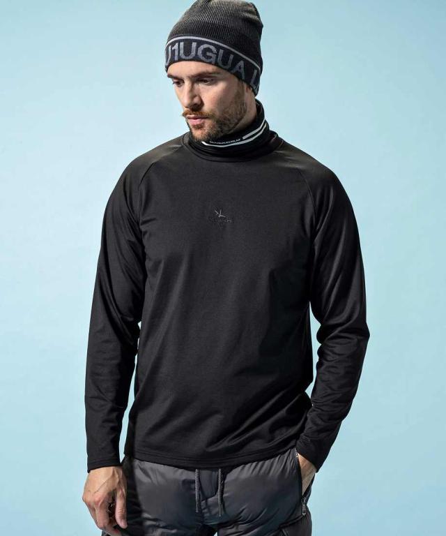 ウノピゥウノウグァーレトレ リラックス（1PIU1UGUALE3 RELAX）/1PIU1UGUALE3 RELAX 裏起毛ハイネックロゴロングTシャツ スノーウェア