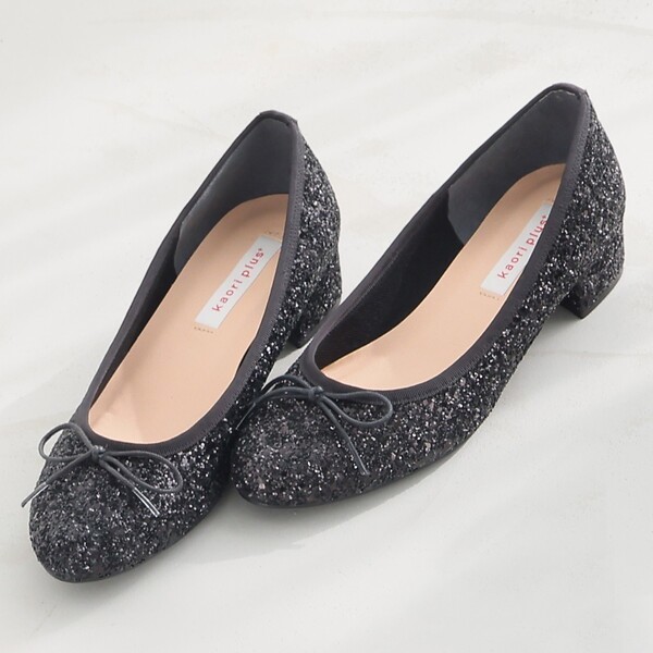 カオリプラス（kaori plus）/パンプス（バレエシューズ/グリッター/ラウンド/低寸/アニマル）