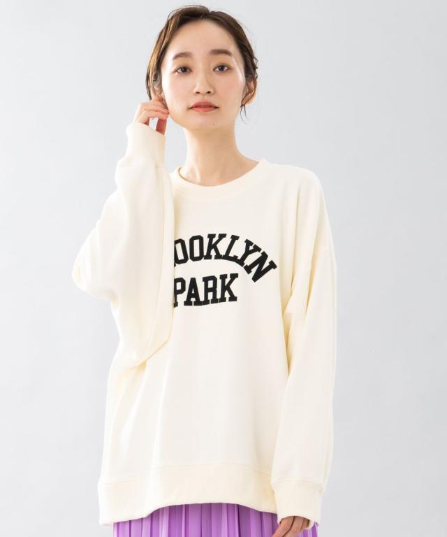 サブ ストリート/【大きいサイズ】 9号・15号(M・3L) FONTLAB シャツ切り替えカレッジロゴスウェット