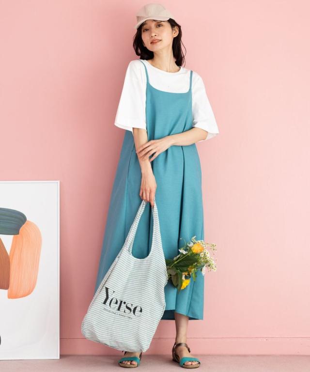 サブ ストリート（sab street）/【大きいサイズ】 9号・15号(M・3L) FONTLAB ラウンドバックゴムキャミソールワンピース