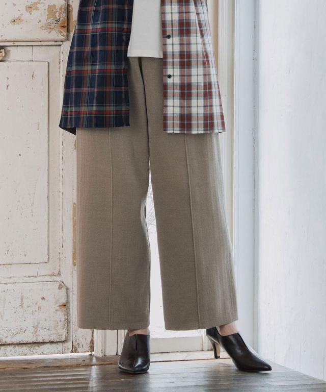 サブストリート（sab street）/【大きいサイズ】 9号・15号(M・3L) FONTLAB プレーティングニットパンツ