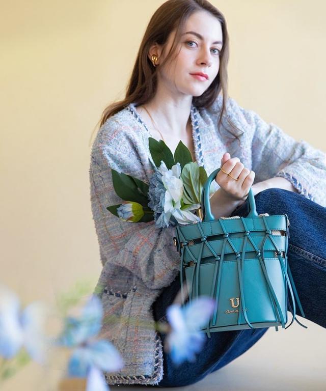 ユー（U）/tresse【トレセ】バスケットバッグ/ ショルダー付き