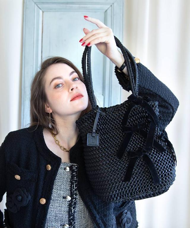 ユー（U）/Ruban【ルバン】トートバッグ 飛ばしリボン付き