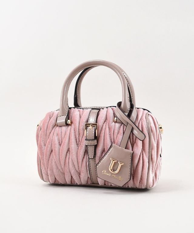 ユー（U）/Mou Julia Petit【ムー ジュリア プティ】ベルベットボストンバッグ