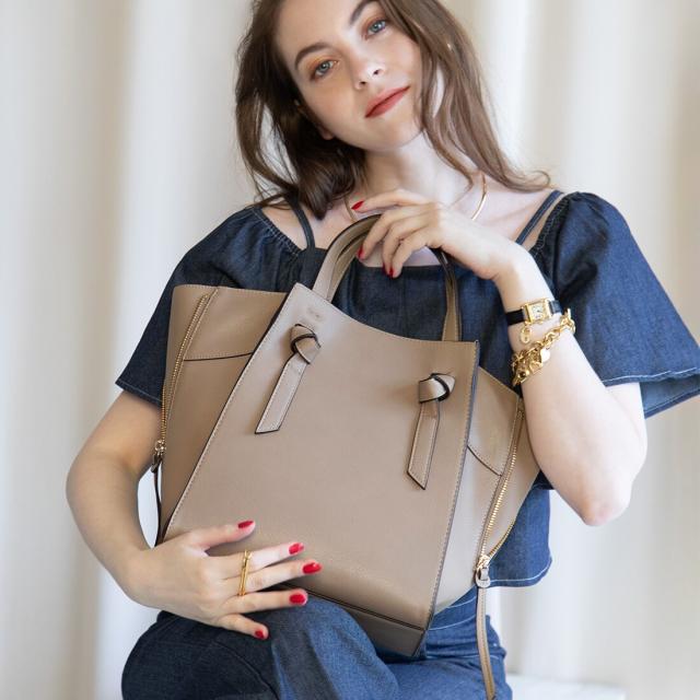 ユー（U）/■TVドラマ着用■Lier【リエール】ジッパートートバッグ/ショルダー付き