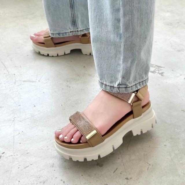 オリエンタルトラフィック（ORiental TRaffic）/ビジューストラップスポーツサンダル/41220