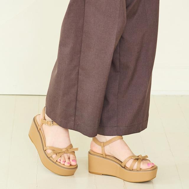 オリエンタルトラフィック（ORiental TRaffic）/リボンモチーフ厚底サンダル/41237