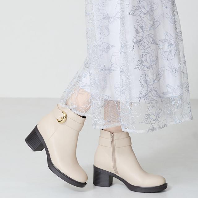 オリエンタルトラフィック（ORiental TRaffic）/バックルデザインタンクソールヒールブーツ/42408