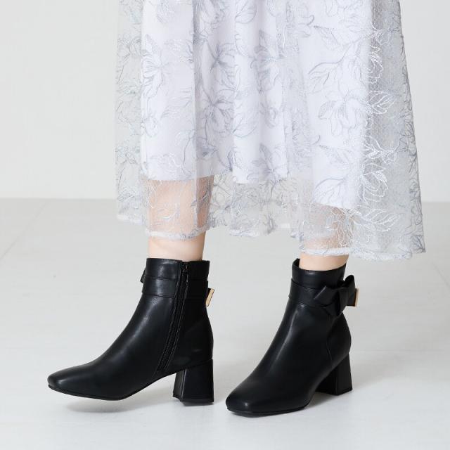 オリエンタルトラフィック（ORiental TRaffic）/サイドリボンショートブーツ/41430