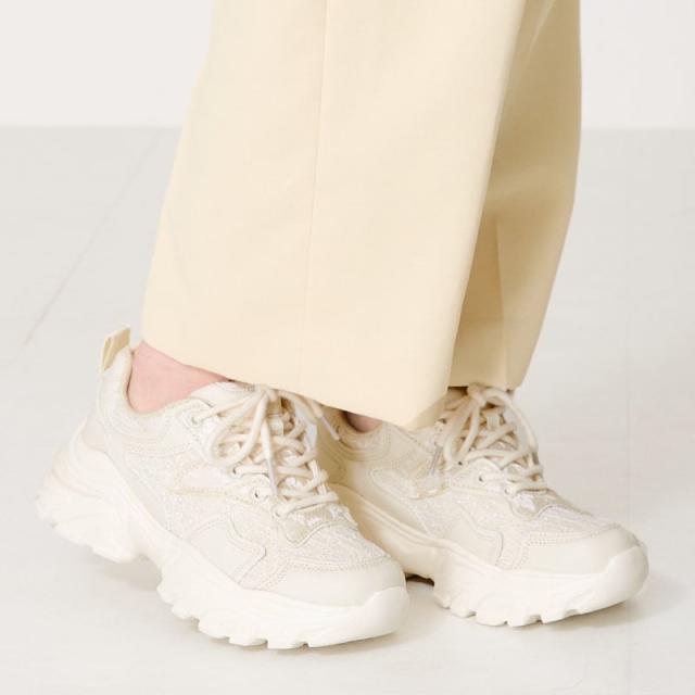 オリエンタルトラフィック（ORiental TRaffic）/レース×ジャガード厚底スニーカー/OT3755