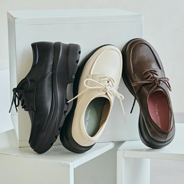 オリエンタルトラフィック（ORiental TRaffic）/踵クッション【25秋冬新作】スニーカーソールレースアップシューズ/51310