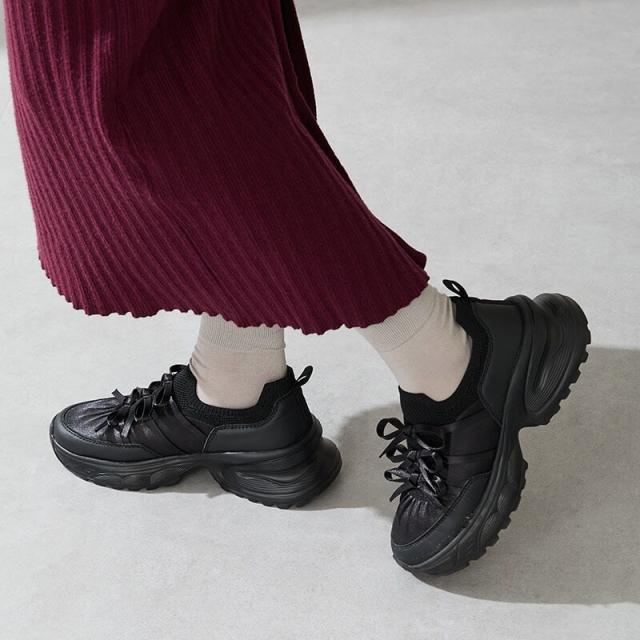 オリエンタルトラフィック（ORiental TRaffic）/【25秋冬新作】リボンディテールニットスニーカー/OT3787