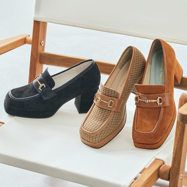 オリエンタルトラフィック（ORiental TRaffic）/【25秋冬新作】スクエアトゥビットヒールローファー/51324