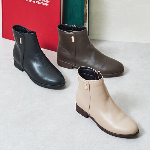 オリエンタルトラフィック（ORiental TRaffic）/厚手クッション入り 歩きやすい【25秋冬新作】プチメタル フラット ショートブーツ/52408