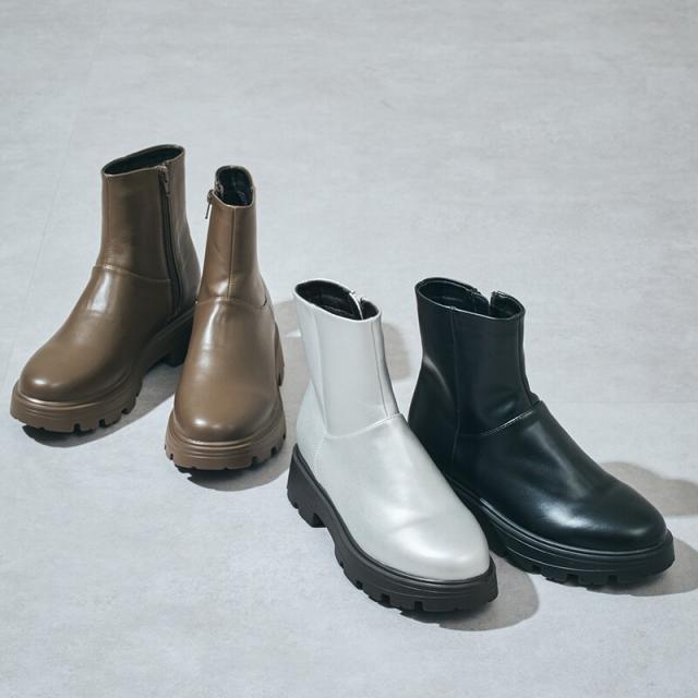 オリエンタルトラフィック（ORiental TRaffic）/厚手クッション入り【25秋冬新作】タンクソールラウンドショートブーツ/52409