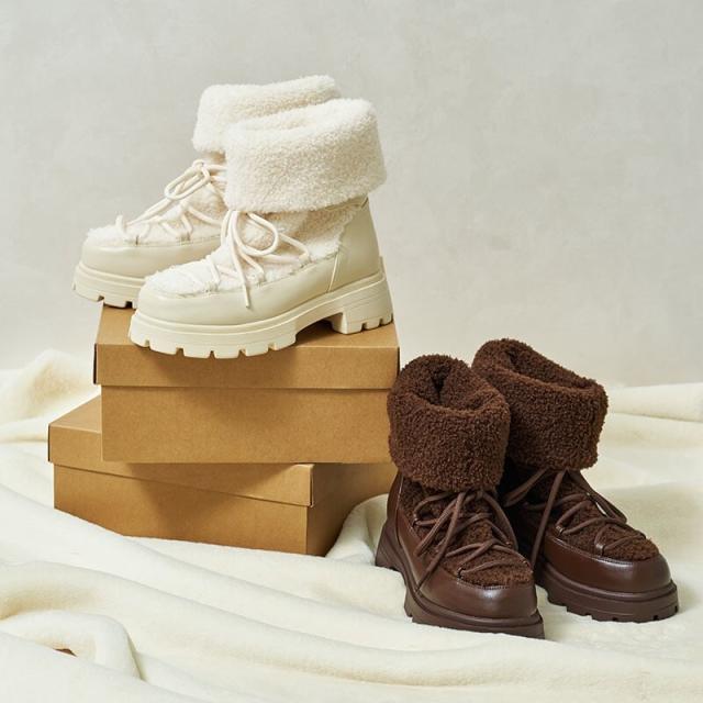 オリエンタルトラフィック（ORiental TRaffic）/【25秋冬新作】ボアレースアップショートブーツ/51419