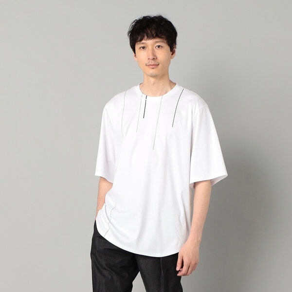 コムサ・メン（COMME CA MEN）/シルケットスムース ラインTシャツ