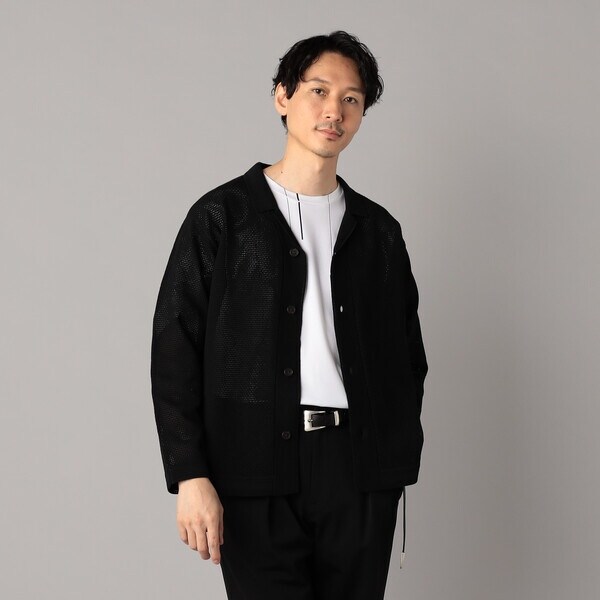 コムサ・メン（COMME CA MEN）/メッシュ編み ニットシャツ