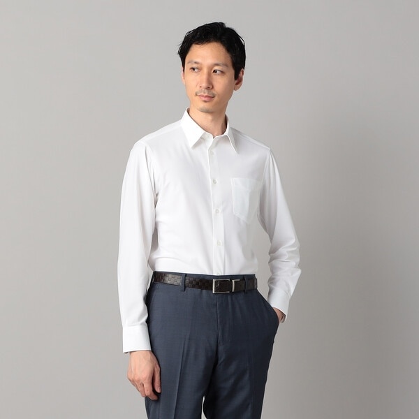 コムサ・メン（COMME CA MEN）/福井産 吸水速乾 2WAY　ホワイトドビー シャツ