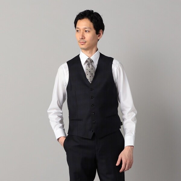 コムサ・メン（COMME CA MEN）/【セットアップ対応】尾州産 IL PRINCIPE タータンチェック ベスト