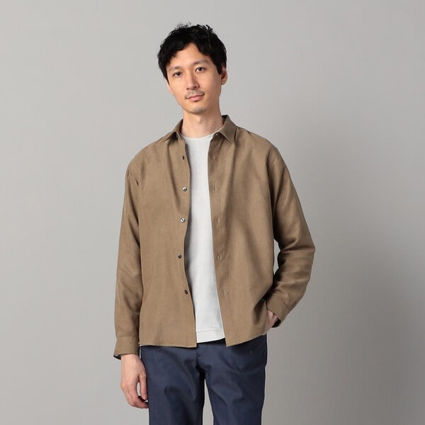 コムサ・メン（COMME CA MEN）/ビーガンスエード　レギュラーカラーシャツ
