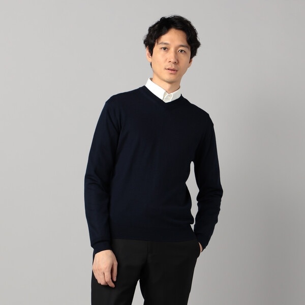 コムサ・メン（COMME CA MEN）/「FILIVIVI」天竺Vネックニット