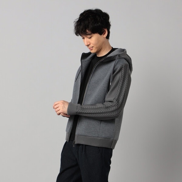 コムサ・メン（COMME CA MEN）/ニットコンビ ジップアップパーカ