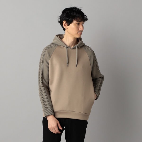 コムサ・メン（COMME CA MEN）/ニットコンビ プルオーバーパーカ