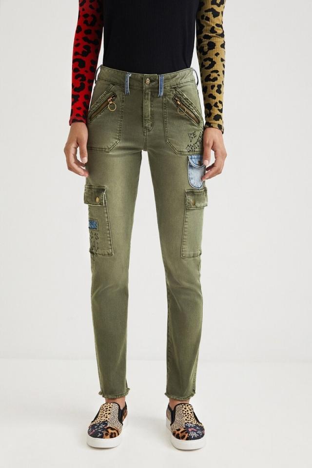 【NEW】デシグアル/デニムディテール付きレディーススキニーパンツ