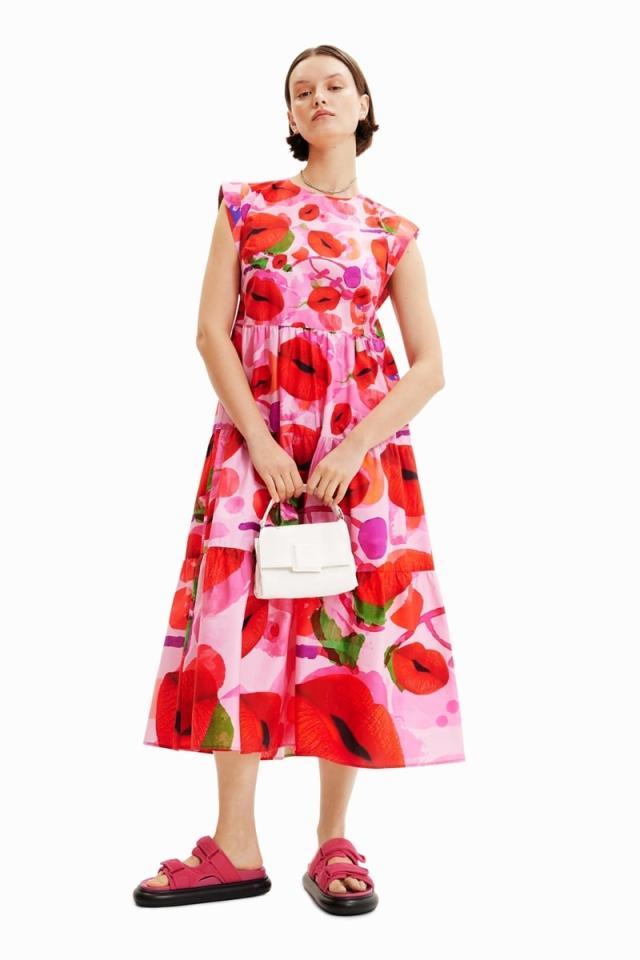 デシグアル（Desigual）/M． Christian Lacroix リップモチーフ ワンピース