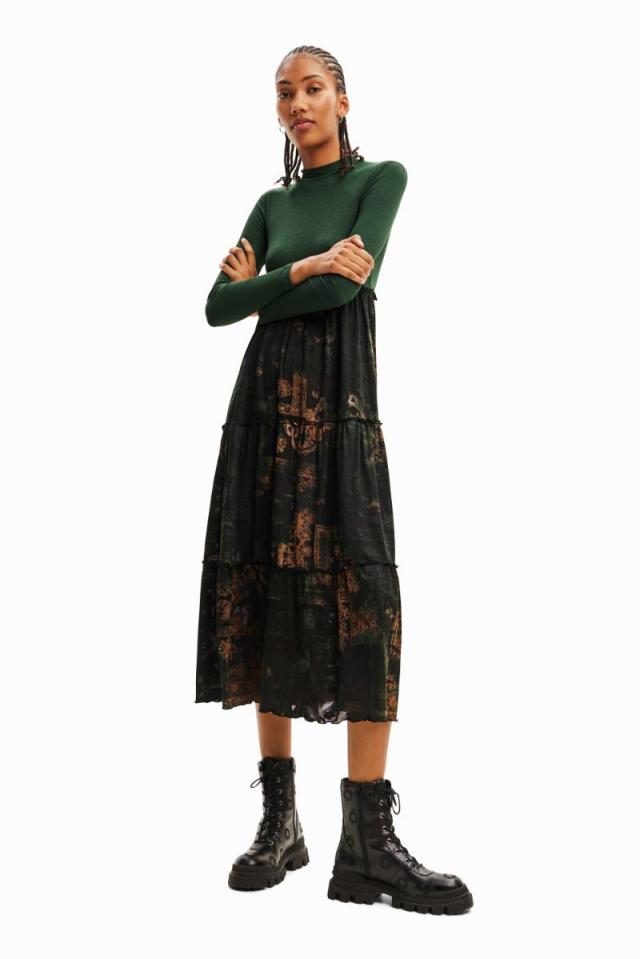 デシグアル（Desigual）/コンビネーション ミディワンピース